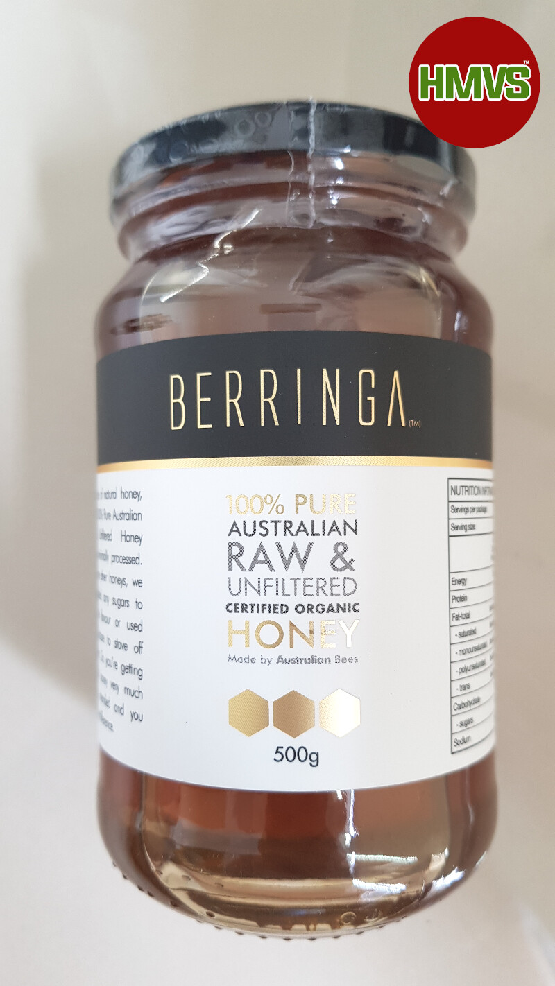 Berringa 100% Pure Australian Raw & Unfiltered Certified Organic Honey 500g/1kg | Lazada