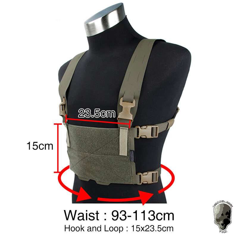 TMC Tactical Vest Chest Hanging Lightweight Chest Rig Modular Harness ...
