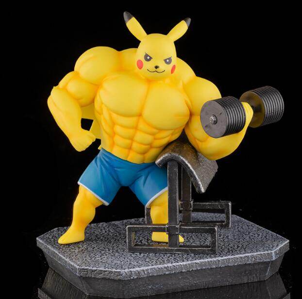 Fitness Muscles Pokemon Pikachu Bulbasaur Charmander Squirtle Figure ...
