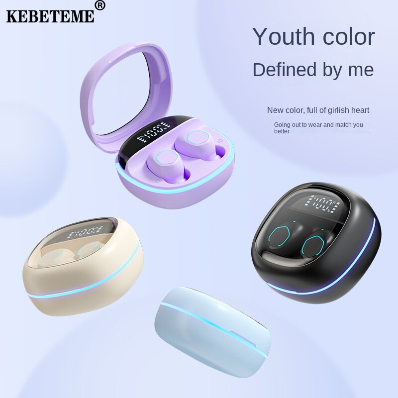 Kebeteme Bàn phím Bluetooth không dây mini Tai nghe kèm Micro TWS Tai ...