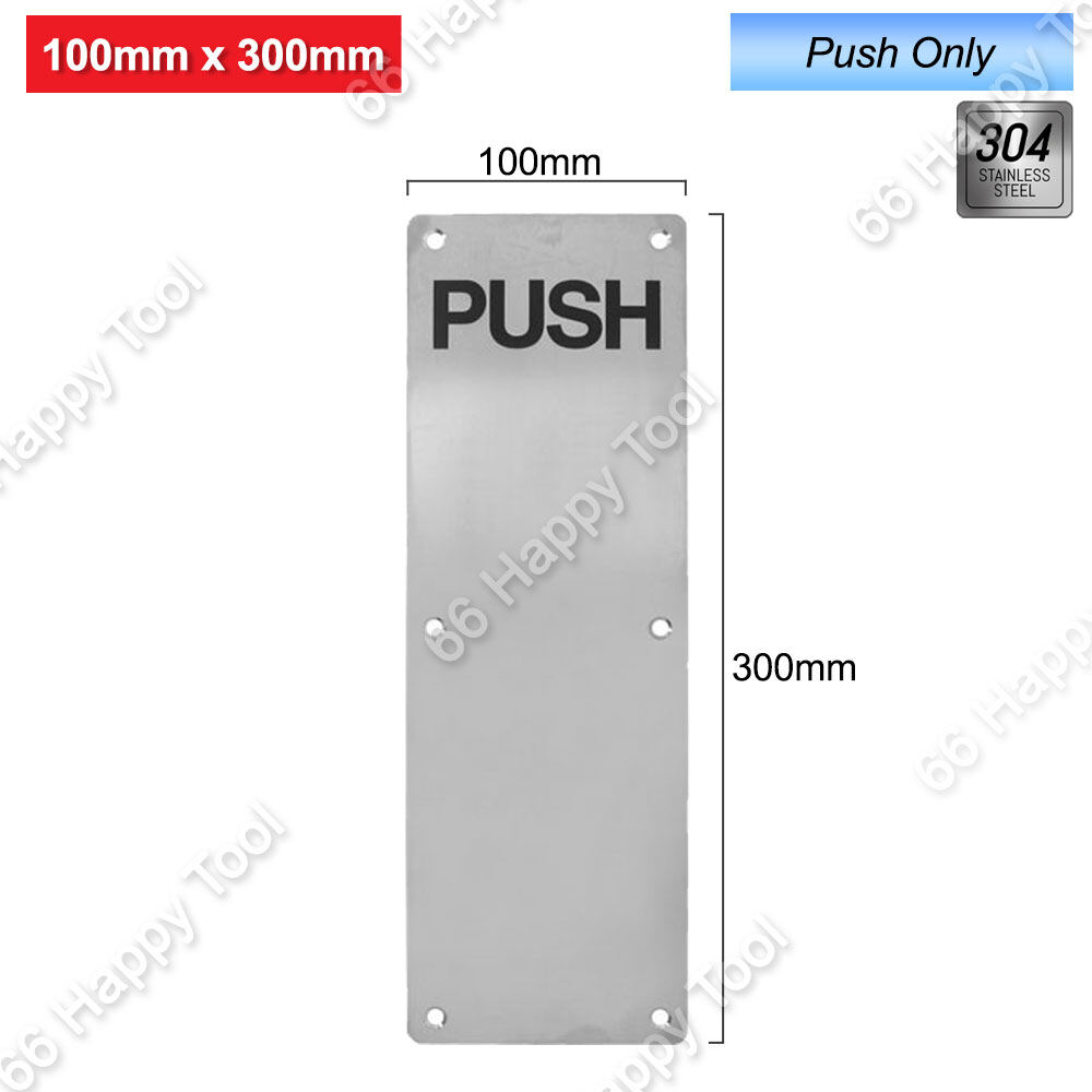 Stainless Steel Push and Pull Door Handles Set Ready Stock Entrance ...