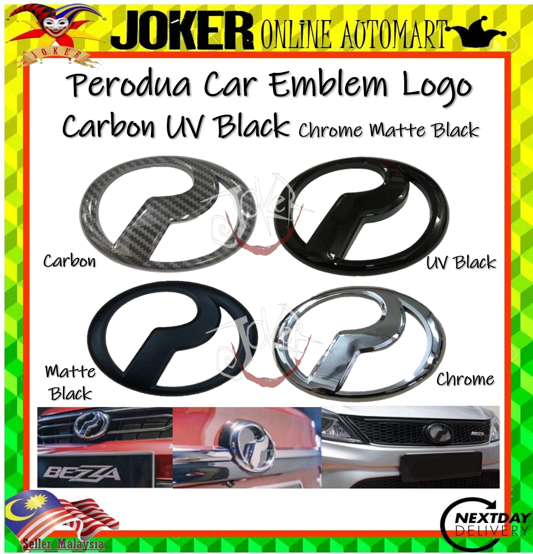 2PCS X HIGH QUALITY GENUINE PERODUA EMBLEM LOGO AND STEERING LOGO FOR ...