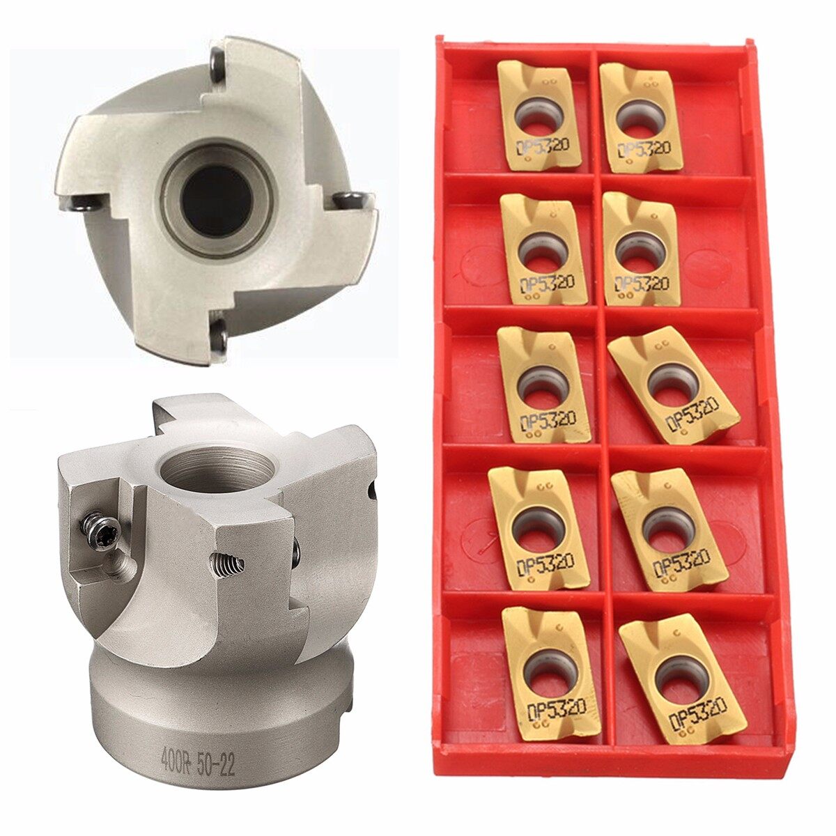 Drillpro 4 Flute BAP400R-50-22 50mm Mill Cutter End Indexable Face With ...