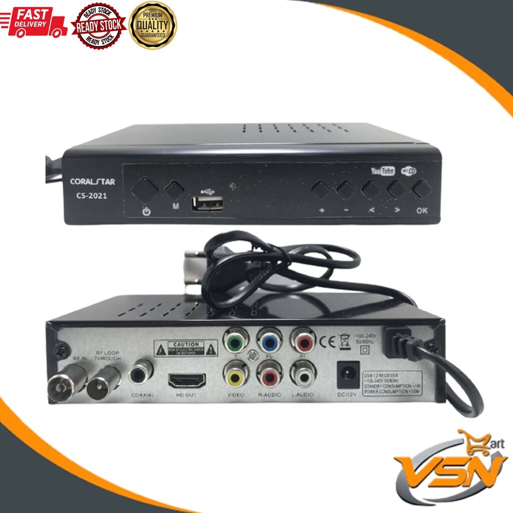 MYTV Decoder Box DVB T2 HD DTTV CORALSTAR Set Top Box Dekoder Youtube ...