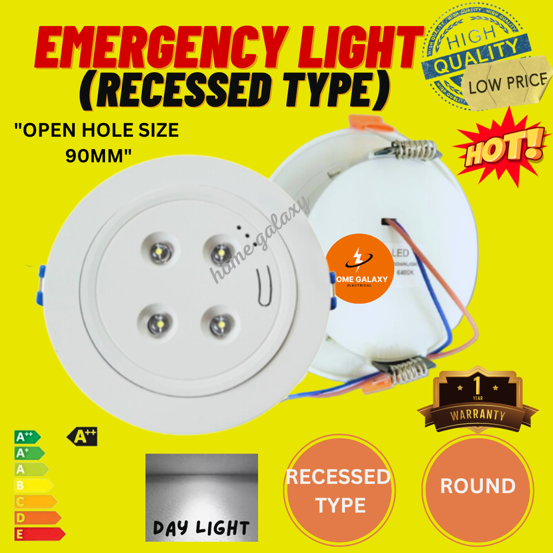 (READY STOCK) LED Emergency Light LED Recessed Downlight Surface Type ...