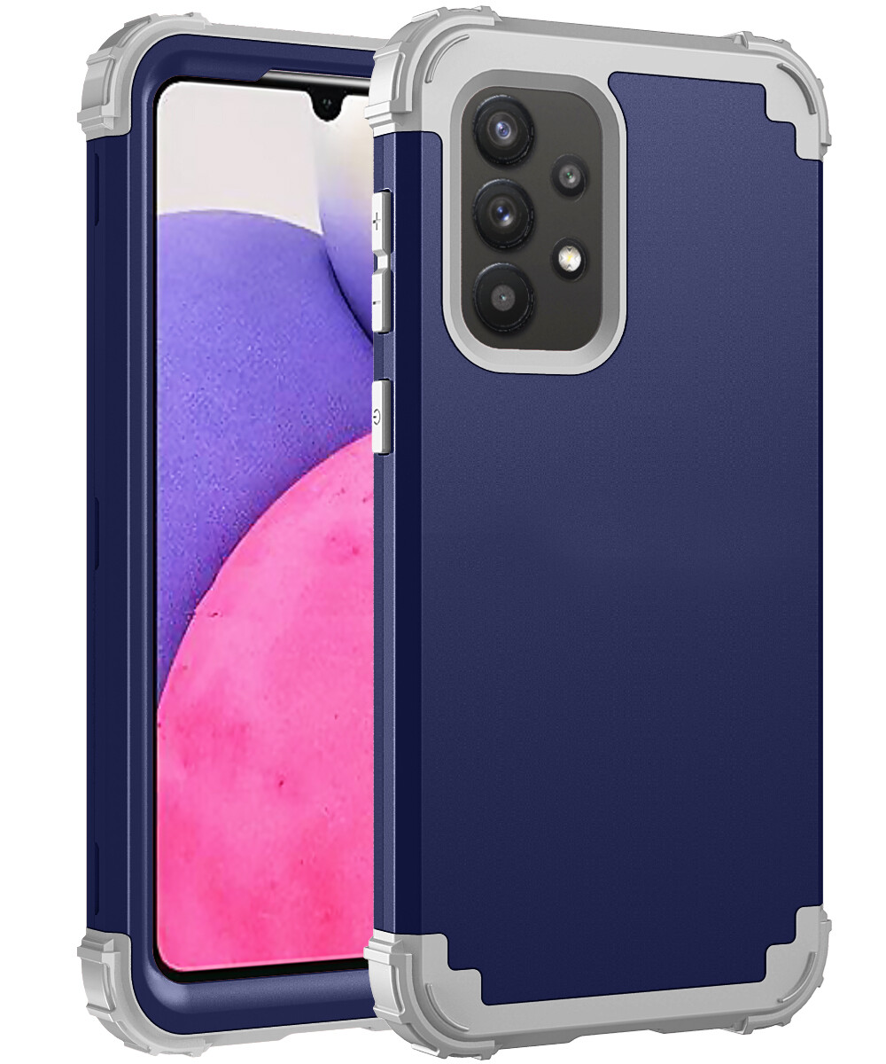 WindCase Samsung Galaxy A33 A53 A73 5G Case Hybrid Soft Silicone Hard PC Back Bumper 3 in 1 ...