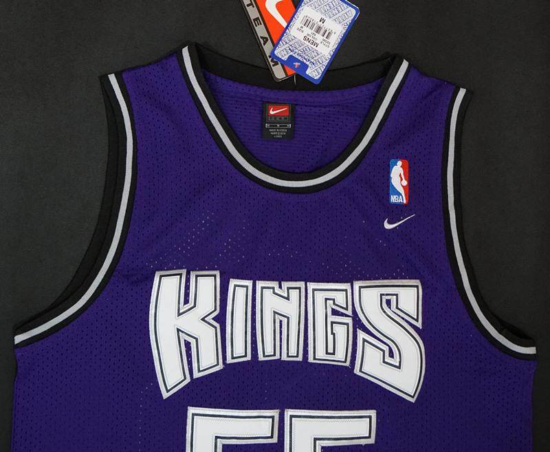 ของแท้ผู้ชายSacramento Kings #55 JASON Williams Black swingman Jersey ...