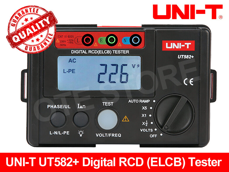 UNI-T UT580 Series UT582+ Digital RCD (ELCD) Tester | Lazada