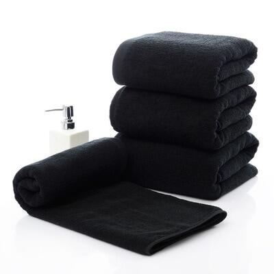 New Solid Black 100% Cotton Face Towels Hand Towel Bath Towels for ...