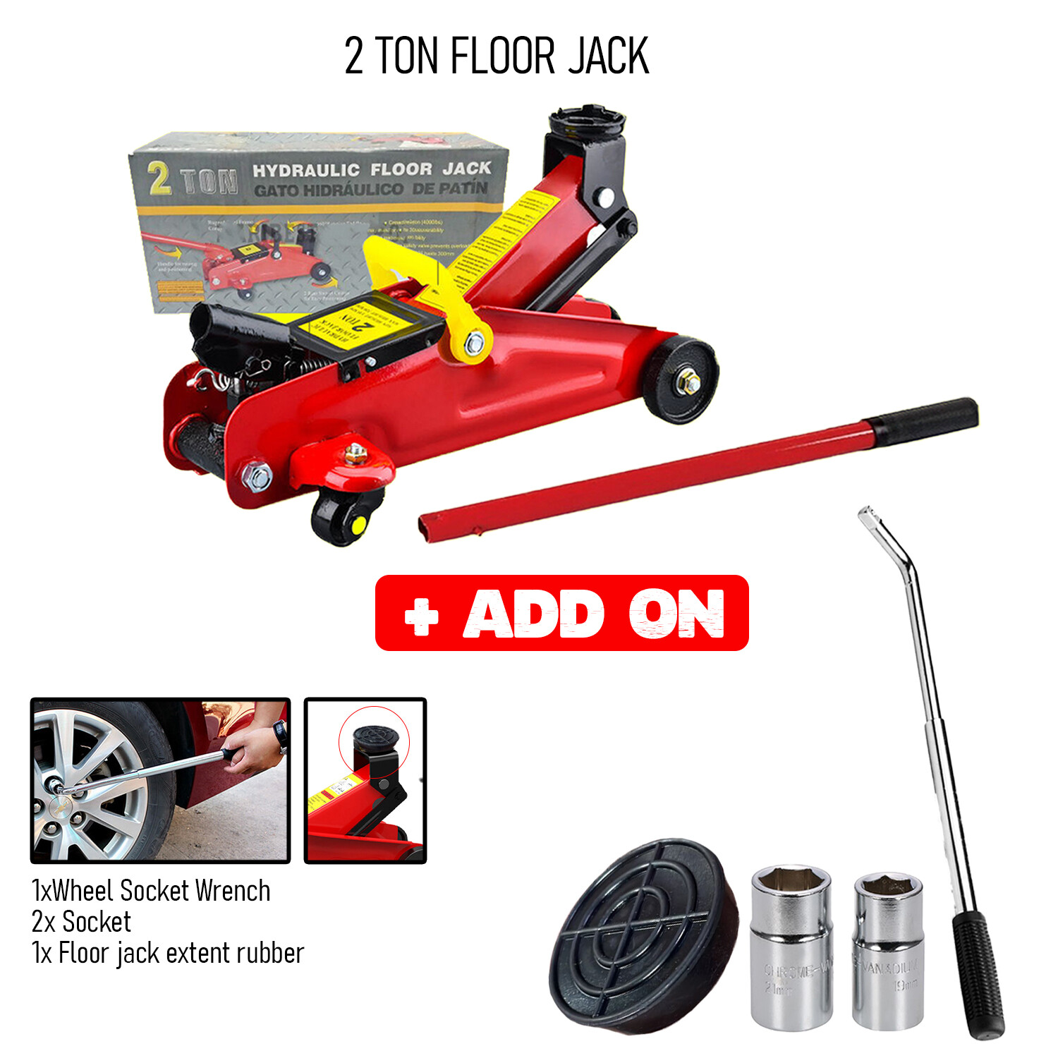 2 TON FLOOR JACK (CARTON BOX) | Lazada