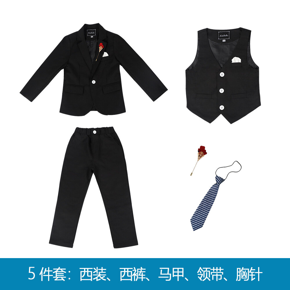 Boy's Formal Blazer 5 piece set Flower Boy Suit Dress For Wedding Boys ...