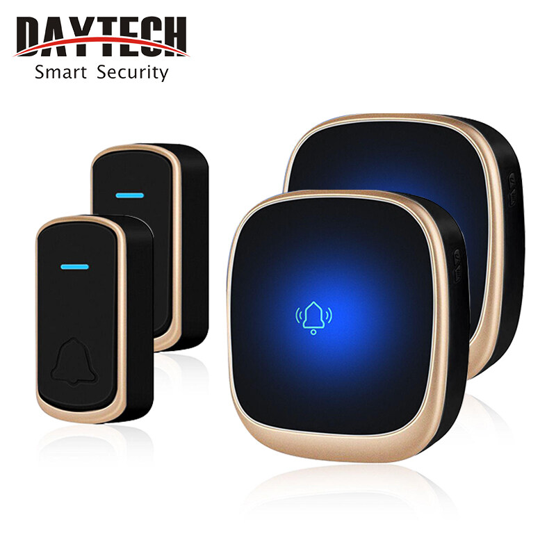 DAYTECH กริ่งบ้านไรสาย ออดไร้สาย กริ่ง กริ่งประตูไร้สาย 2 ปุ่ม + 2 ...