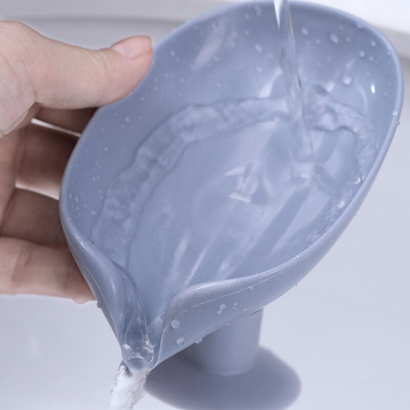 UG Leaf Shape Soap Box Drain Soap Holder Box Bathroom Accessories ...