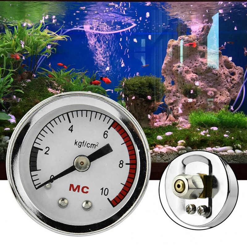 King Carbon Dioxide Aquarium Fish Tank Pressure Gauge CO2 Air Gauge DIY ...