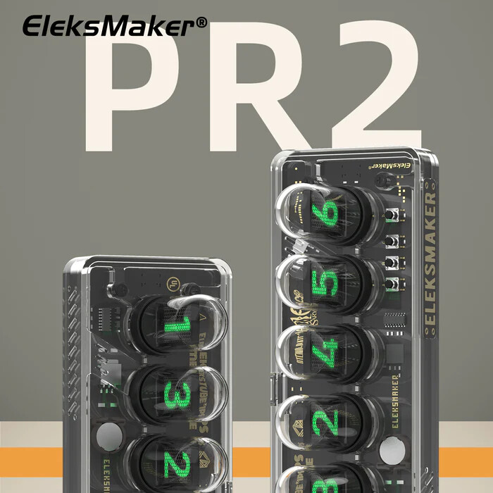 EleksMaker EleksTube IPS Nixie Tube RGB Digital Clock RGB 拟辉光管时钟桌面创意摆件 ...