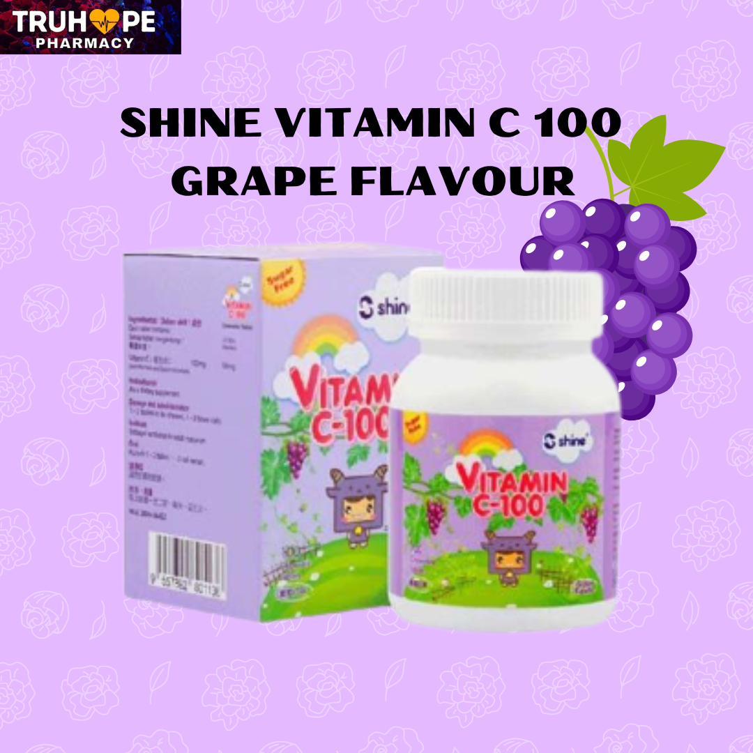 SHINE VIT C-100 ORANGE/GRAPE 100 CHEWABLE TABLETS | Lazada