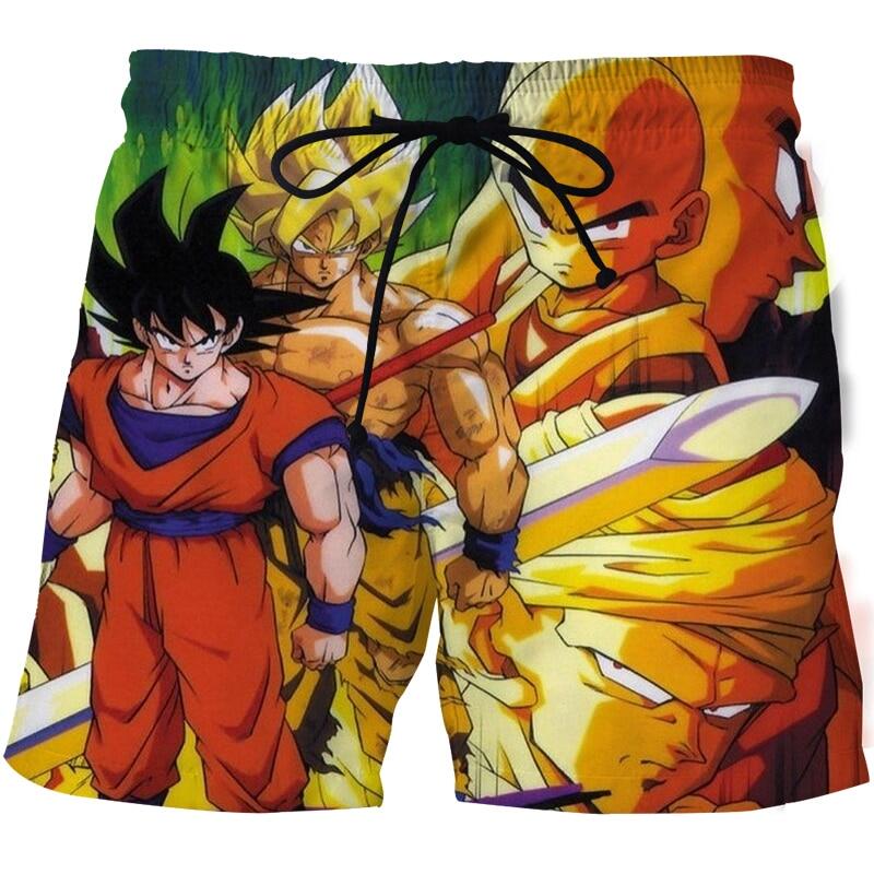 Japanese Anime 3D Men's Shorts Beach Shorts Island Vacation Summer Goku ...