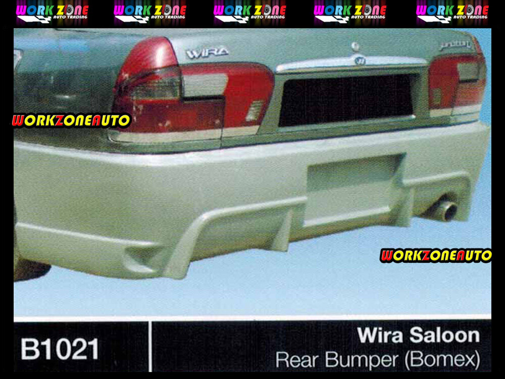 B1021 Proton Wira Saloon Fiber Rear Bumper (Bomex) Body kit Bodykit | Lazada