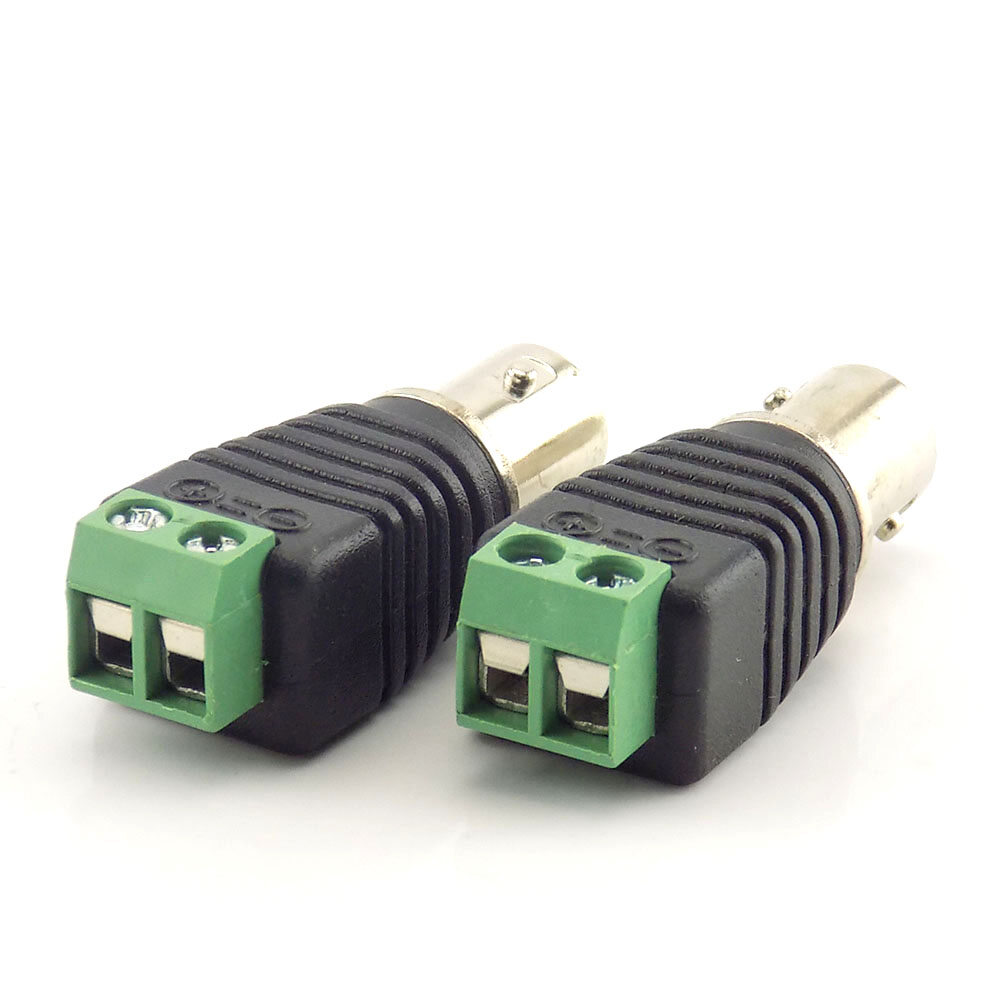 5pcs 12V DC BNC Female Connector Coax CAT5 Video Balun Adapter Plug for ...