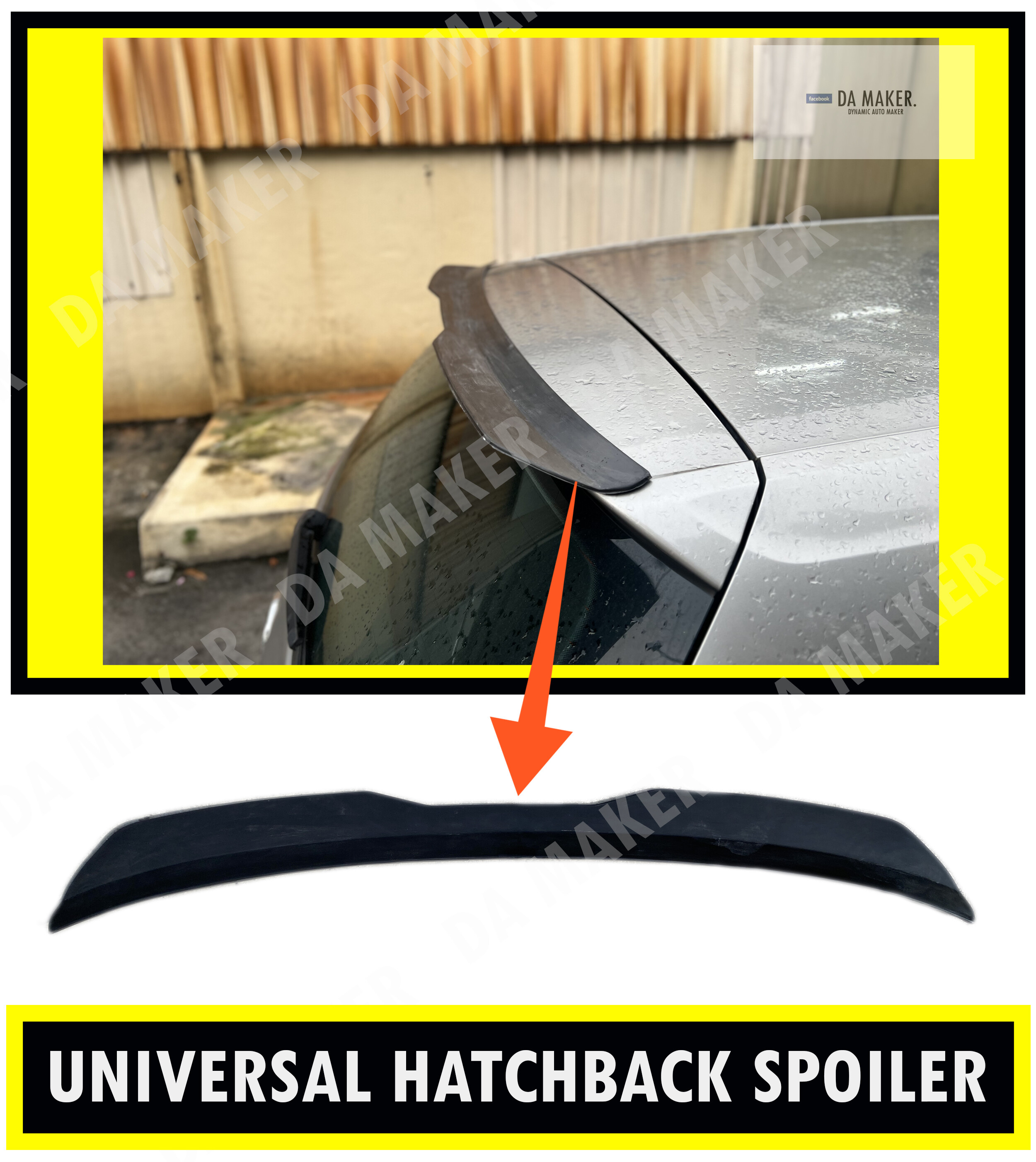 【Ready Stock】UNIVERSAL HATCHBACK REAR SPOILER TAIL SPOILER PUR | Lazada