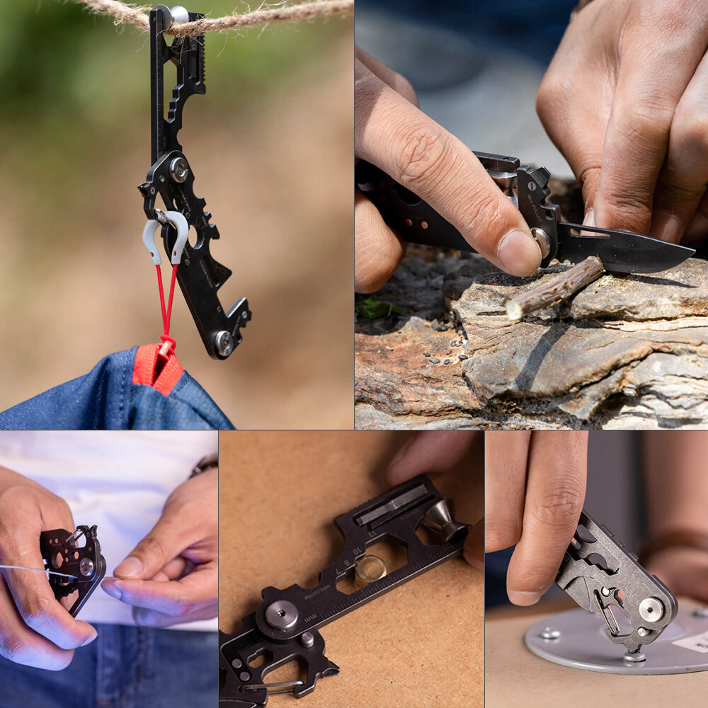 28 in 1 Mini EDC Multitool K.nife Pocket Folding K.nife Camping Gear w ...