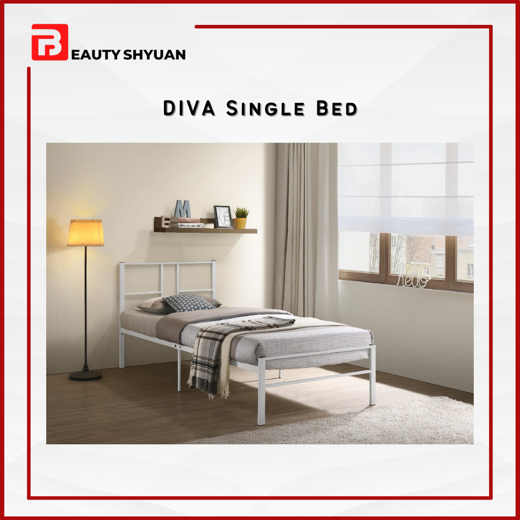 DIVA Metal Single Size Bed Frame Single Bed Frame Metal Bed Frame ...