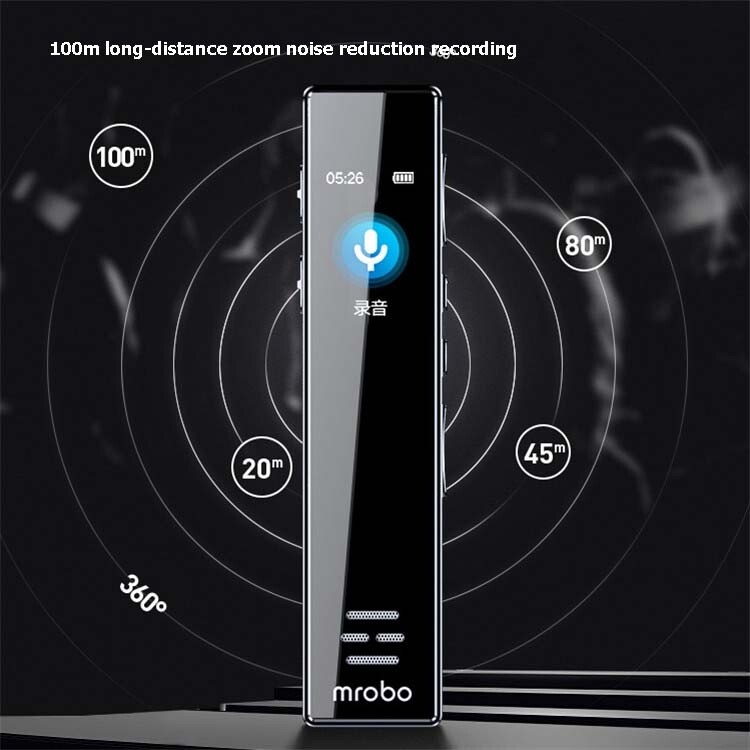 MROBO A10เครื่องบันทึกเสียงมืออาชีพ HD,เครื่องเล่นหน้าจอสี MP3นักเรียน ...