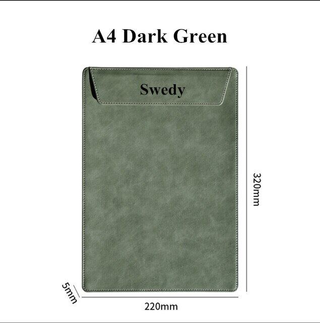 A4 Magnetic PU Leather Hardboard Clipboard Folding Restaurant Menu Clipboard Nursing Foldable ...