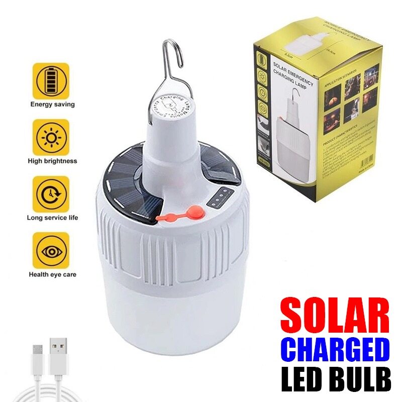 Solar Charging Camping LED Lamp Street Light With Foldable Waterproof ...