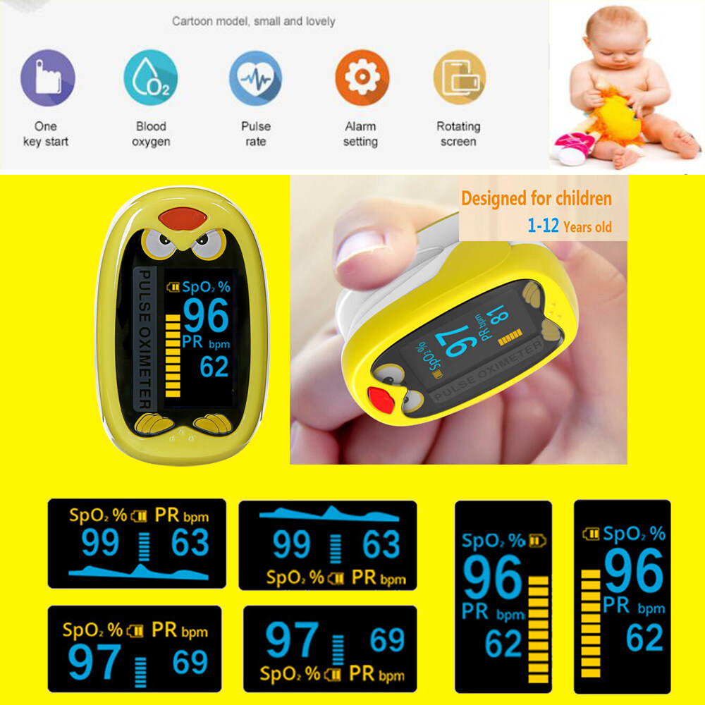 Baby Finger Infant Pulse Oximeter Pediatric SpO2 Blood Oxygen Saturation Meter Neonatal children ...