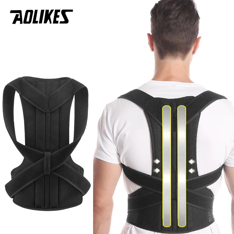 AOLIKES Posture Corrector Back Support Shoulder Back Brace Posture ...
