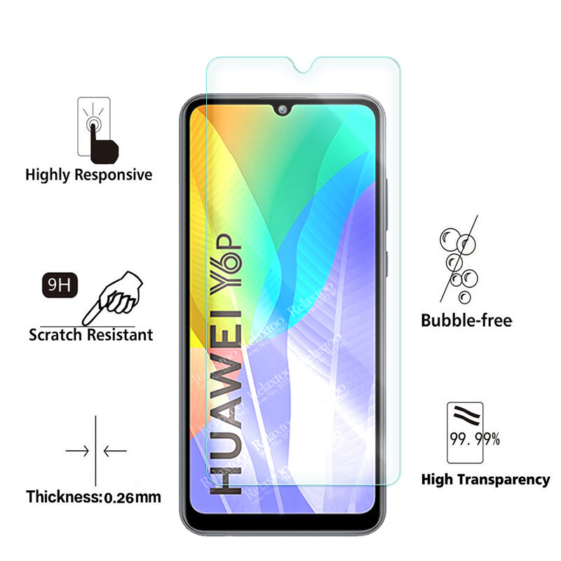 For Huawei Y5P Y6P Y7P Y8P Y6s 2020 2pcs 9H HD Screen Protector ...