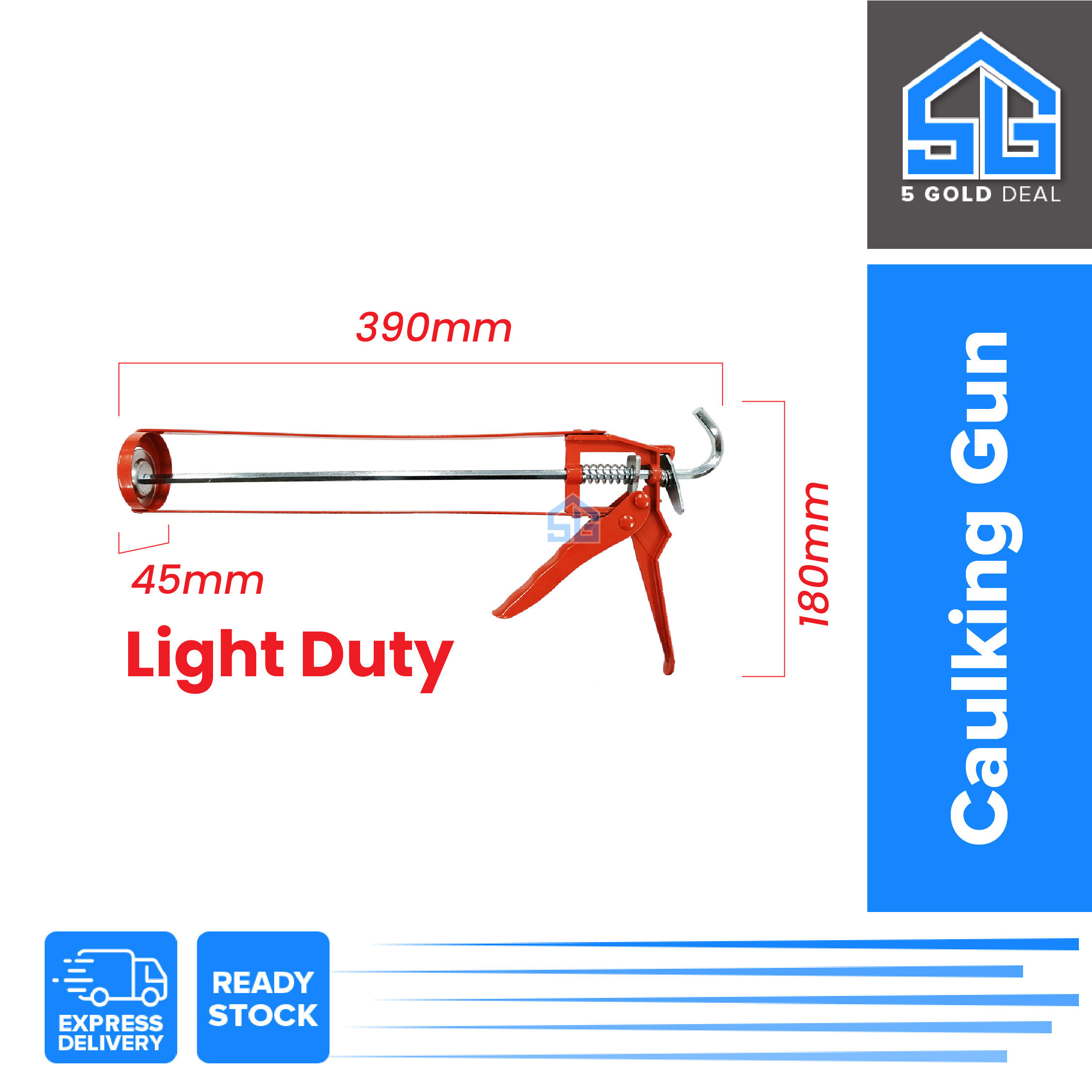 11" Aluminium Alloy Standard Heavy Duty Caulking Gun Silicone Gun ...