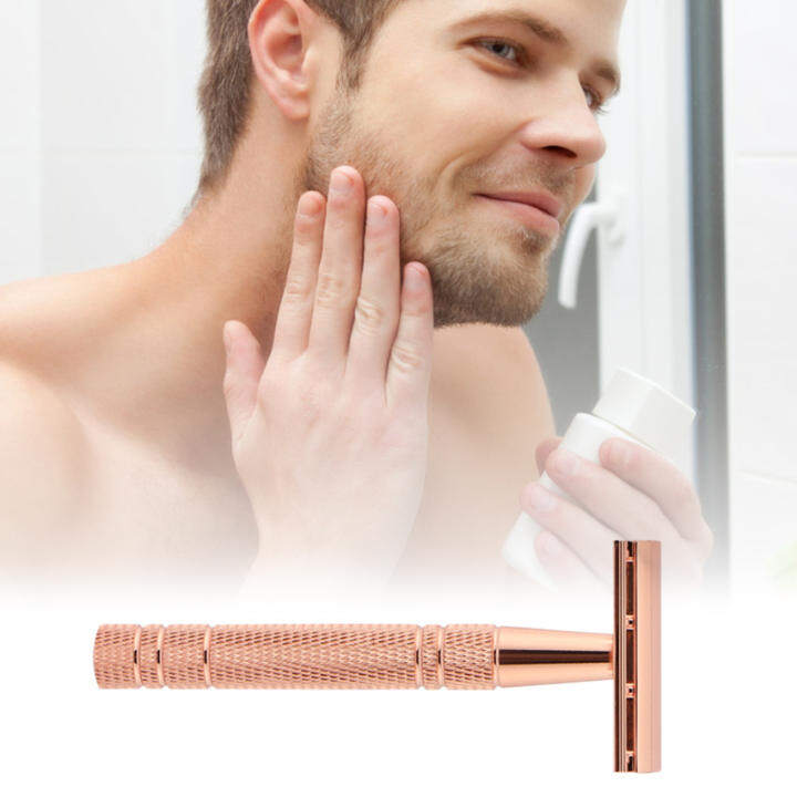 Double Edge Safety Razor With 5 Blades And 1 Brush, Metal Classic ...