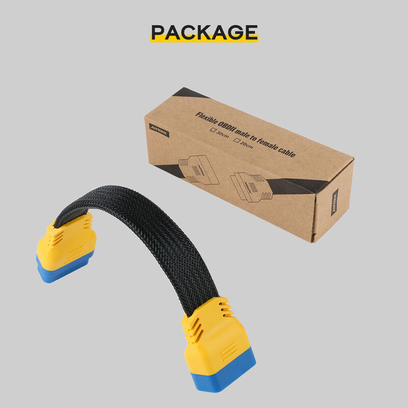 AUTOOL Car 20cm Shapeable OBD Extension Cable(Compatible For ELM327 ...