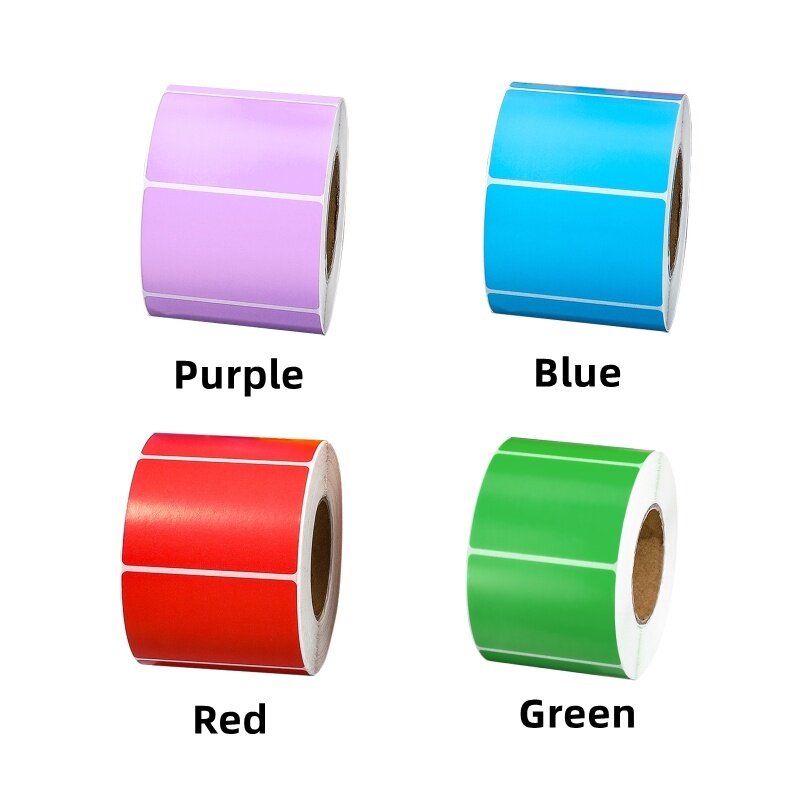 Barcode Roll Sticker Colour Thermal Paper Label Sticker Price Tag Green ...