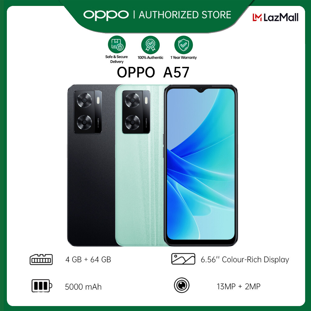 [READY STOCK] OPPO A57 4G [2022] (4GB RAM | 64GB/128G ROM), Original Oppo Malaysia | Lazada