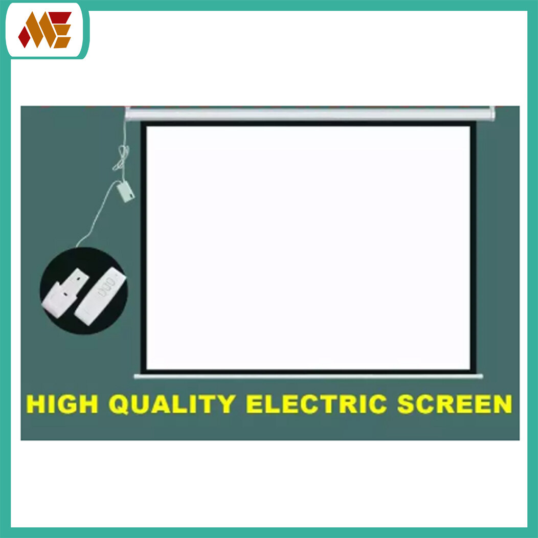120 Inch PROJECTOR SCREEN Electric Screen / Motorized Screen 10 ft ...
