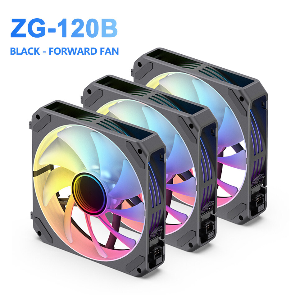 Jonsbo ZG-120BR ZG-120W Quạt Vỏ Đảo Chiều Không Dây Nối Đèn Bên Dẫn Hướng 5V ARGB PWM 120Mm CPU ...