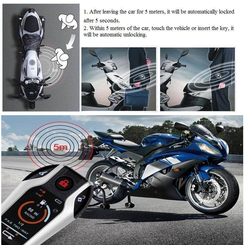 12V 125DB Remote Engine Start Motorcycle Alarm Anti-theft two way with ...