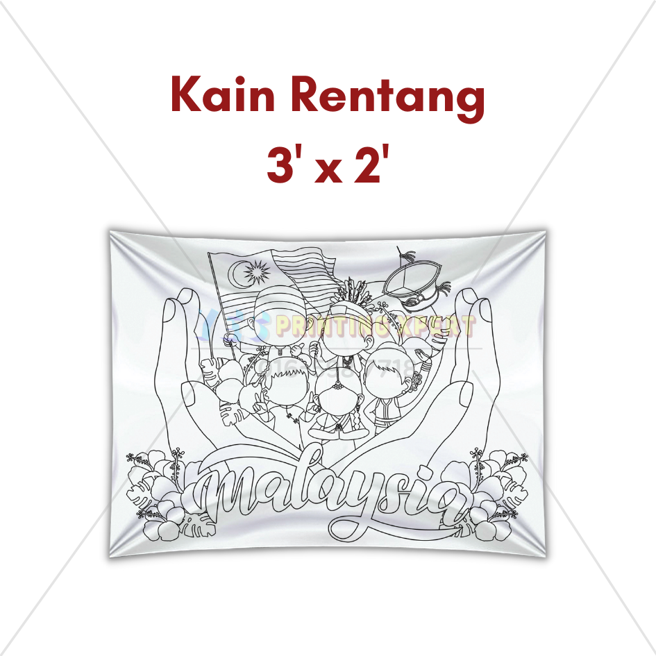 [READY STOCK] DIY KAIN RENTANG MERDEKA AKTIVITI MURID BANNER MEWARNA ...