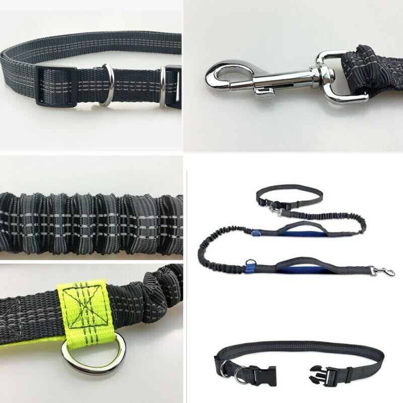 Pet Dog Cat Leash Traction Rope Reflective Adjustable Hand Free Dog ...