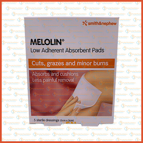 Smith&Nephew Melolin Low Adherent Absorbent Pads 5cm x 5cm (1 box 5's ...
