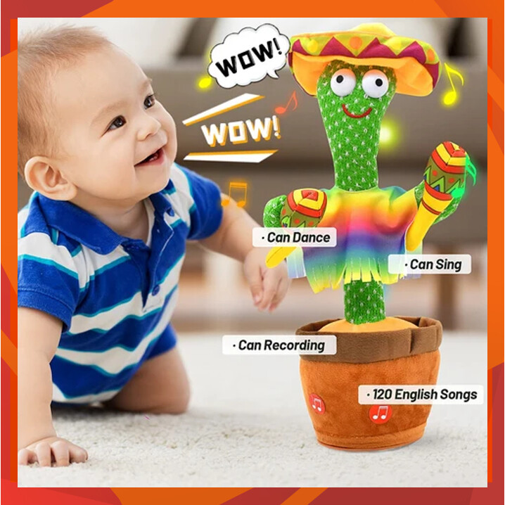 Dancing Cactus Repeat Talking Toy Song Speaker Wriggle Dancing Sing Toy ...