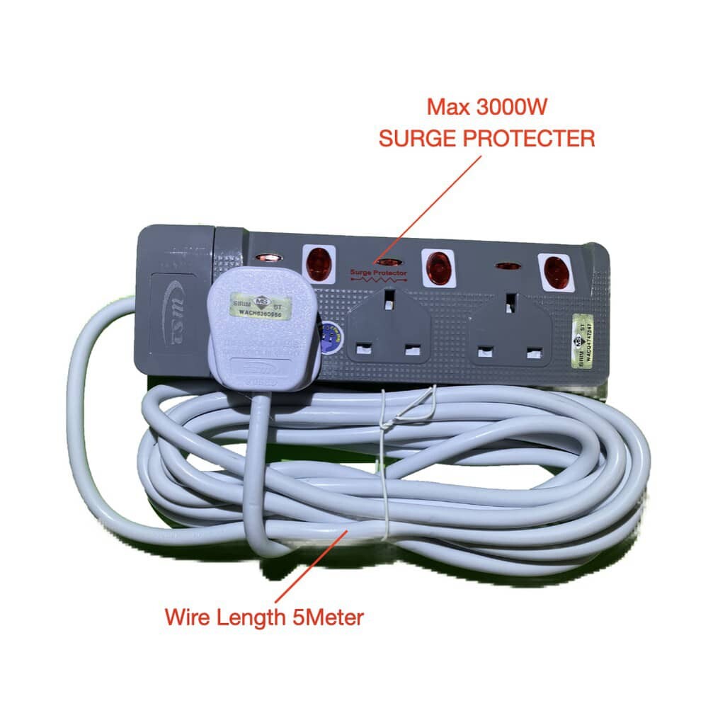 Xh Mall Heavy Duty Extension Cord Trailing Socket Extesion Socket Plug 2way 3way 4way 5way Full