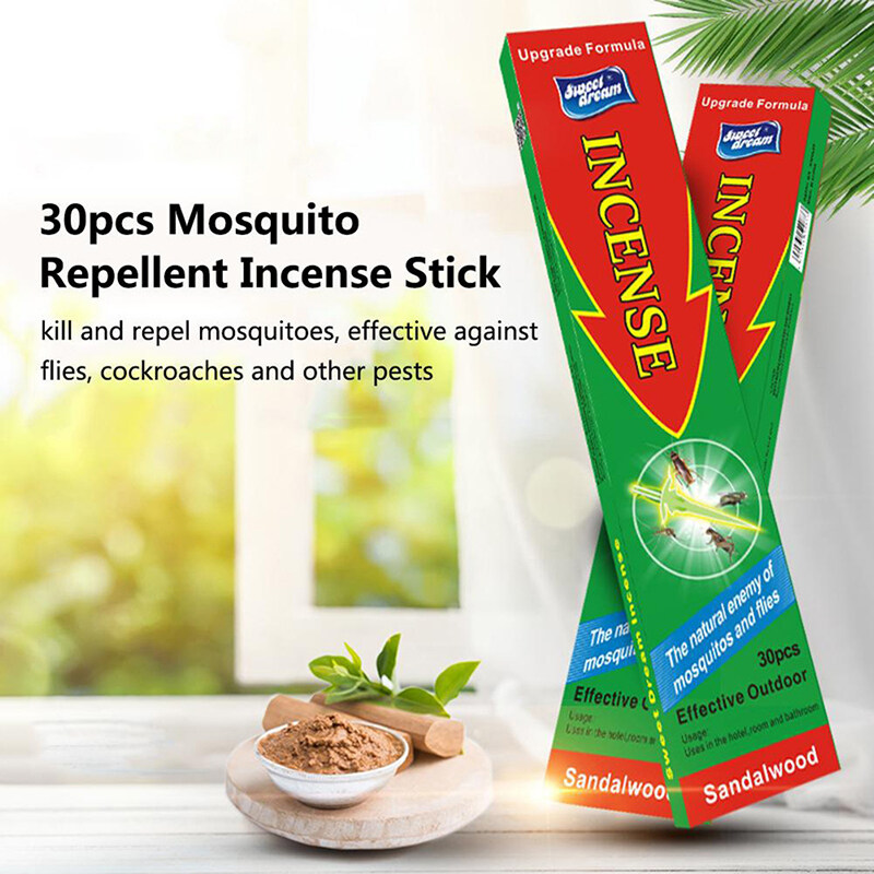 30PCS Mosquito Killer Natural Fiber Stick Incense Fly Repeller Buddha ...