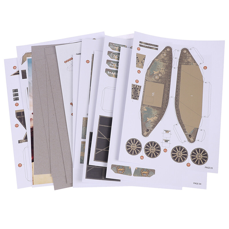 1:35 British Mark.I Male Tank DIY 3D Paper Card Model Building Sets ...