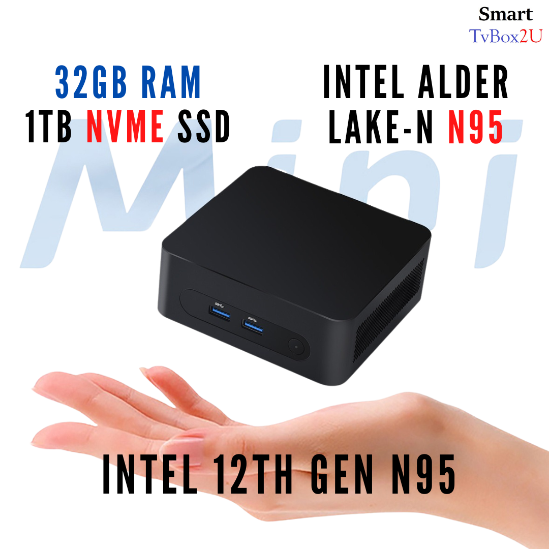 GK4V Pro Mini PC Intel 12th Gen Alder Lake-N N95 Windows 11 Pro 32GB ...