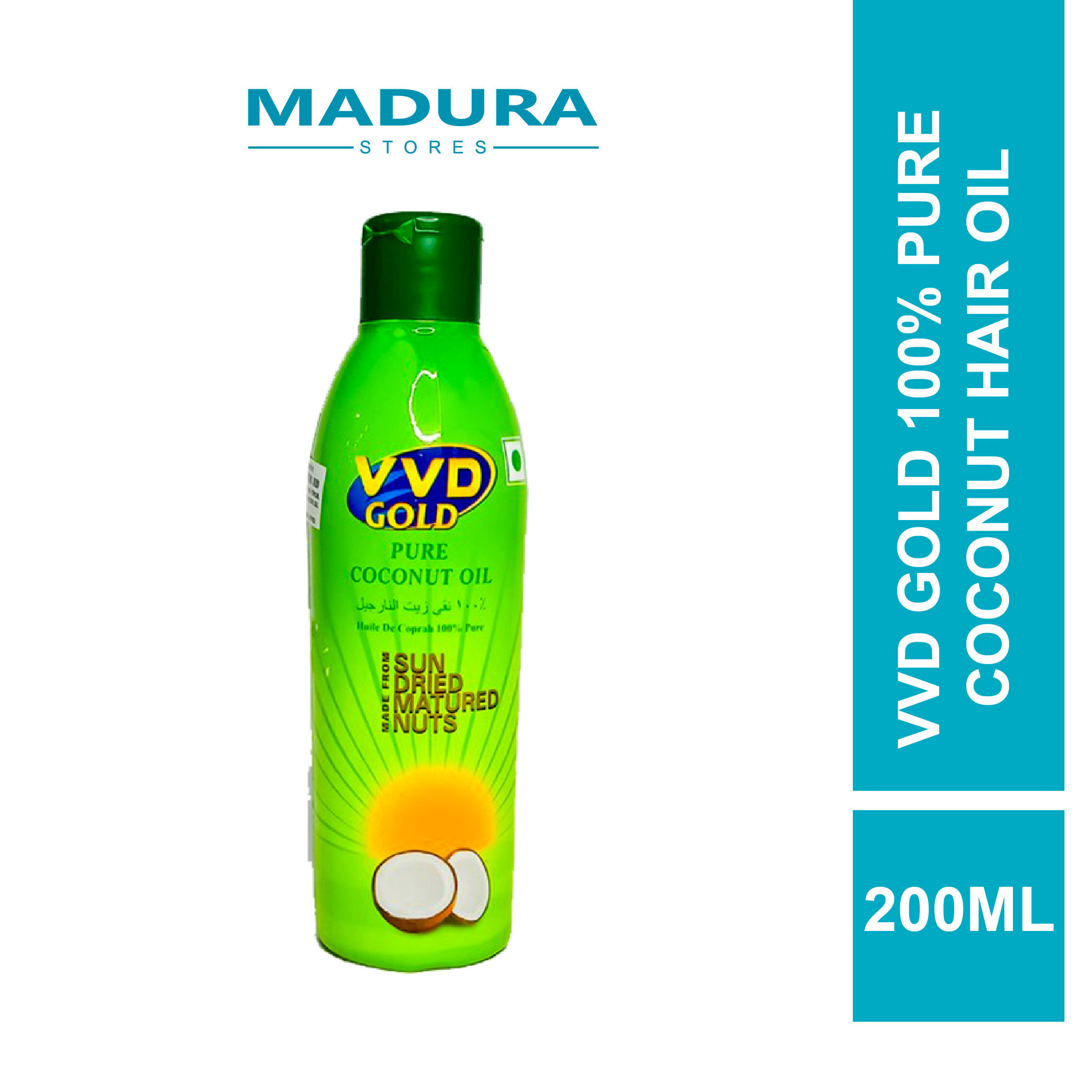 VVD Gold Pure Coconut Hair Oil Organic 100% Pure 200ml | Lazada