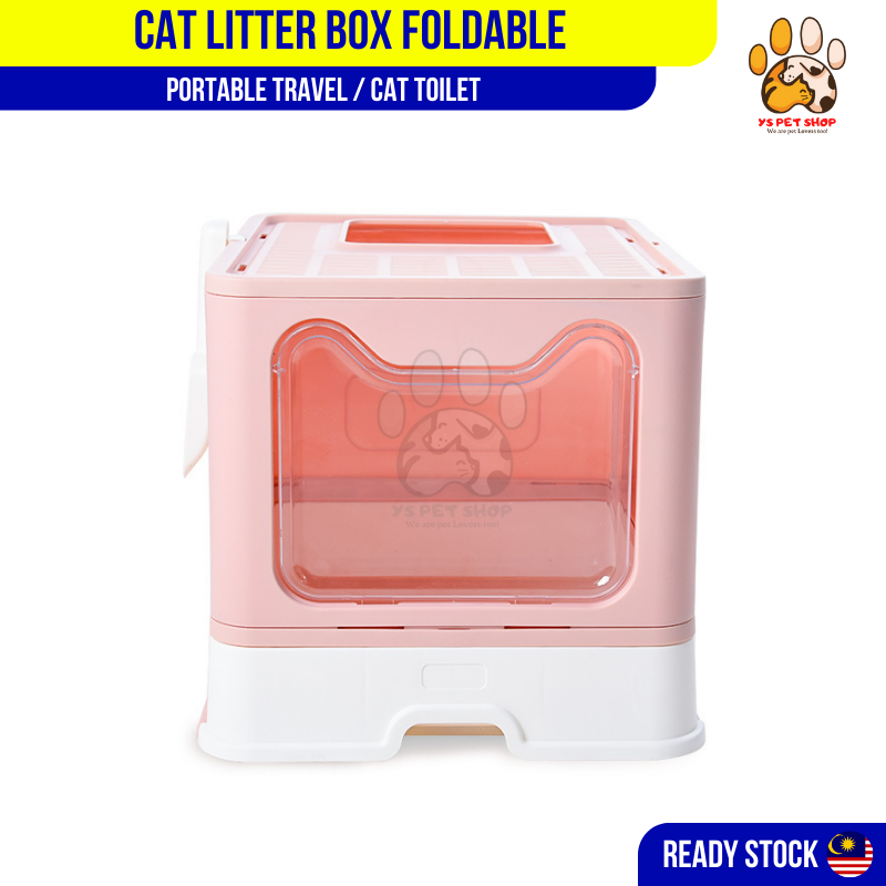 YSPET Foldable Cat Litter Box Portable Litter Box Cat Toilet Tempat ...